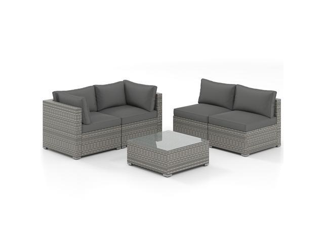 Click here for SlickBlue 5-Piece Patio Sofa Set with Cushions and... prices