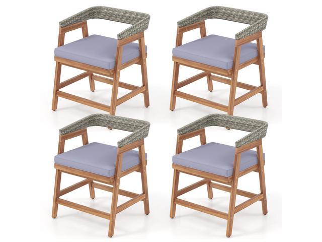 Click here for SlickBlue Outdoor Acacia Wood Patio Wicker Dining... prices