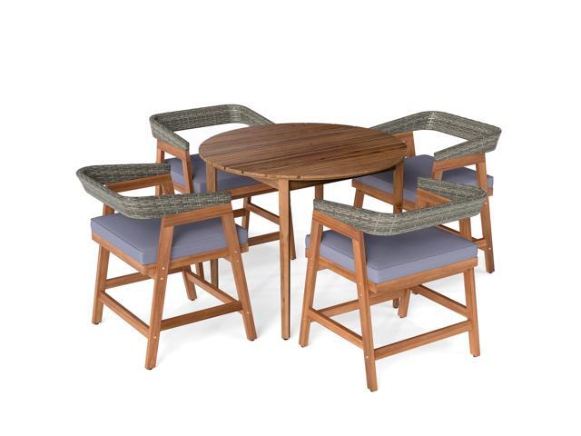 Click here for SlickBlue 5 Pieces Patio Dining Set with Cushions... prices