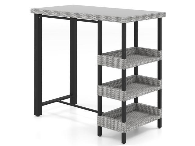Click here for SlickBlue Outdoor Bar Table with Tempered Glass To... prices