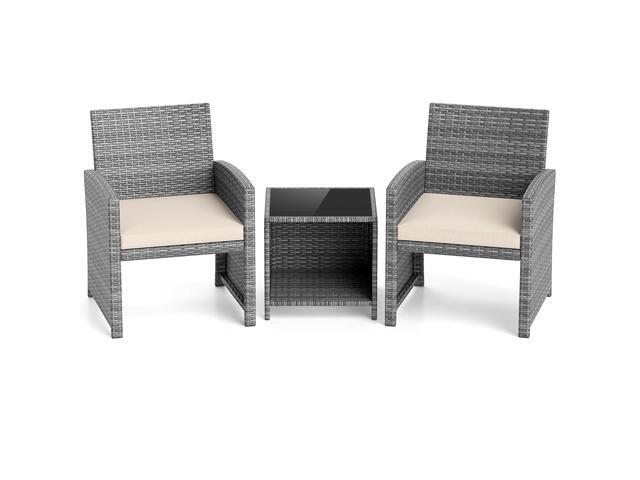 Click here for SlickBlue 3-Piece Outdoor Conversation Set with Cu... prices