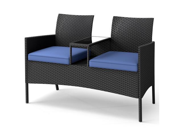 Click here for SlickBlue Patio Loveseat with Built-In Center Tabl... prices