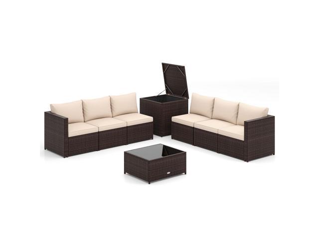 Click here for SlickBlue 8 Piece Patio Furniture Set with Storage... prices