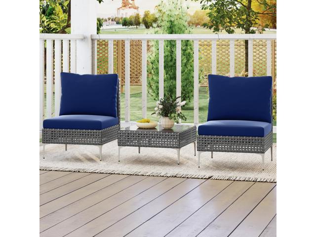 Click here for SlickBlue 3 Pieces PE Rattan Conversation Chairs w... prices