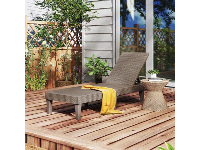 Click here for SlickBlue Outdoor Chaise Lounger Chair with Waterp... prices