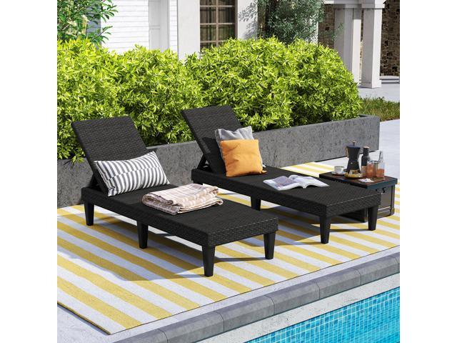 Click here for SlickBlue Outdoor Chaise Lounger Chair with Waterp... prices