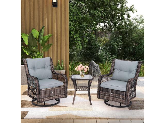 Click here for SlickBlue 3 Pieces Outdoor Swivel Rocker Set with... prices