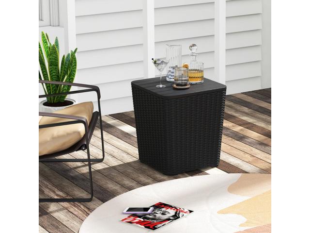 Click here for SlickBlue Outdoor Resin Storage Side Table with Re... prices