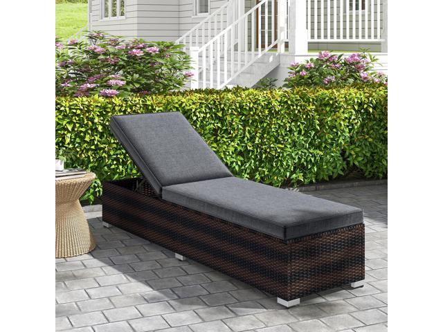 Click here for SlickBlue Patio Wicker Lounge Chair with 4-level B... prices