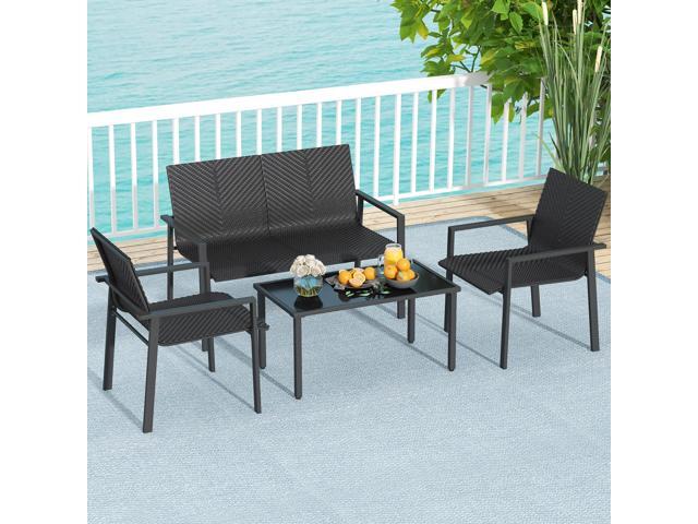 Click here for SlickBlue 4 Pieces Patio Furniture Set with Heavy... prices