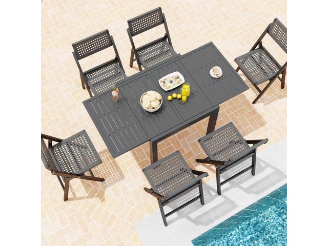 Click here for SlickBlue Expandable Patio Dining Table for 4-6 Pe... prices