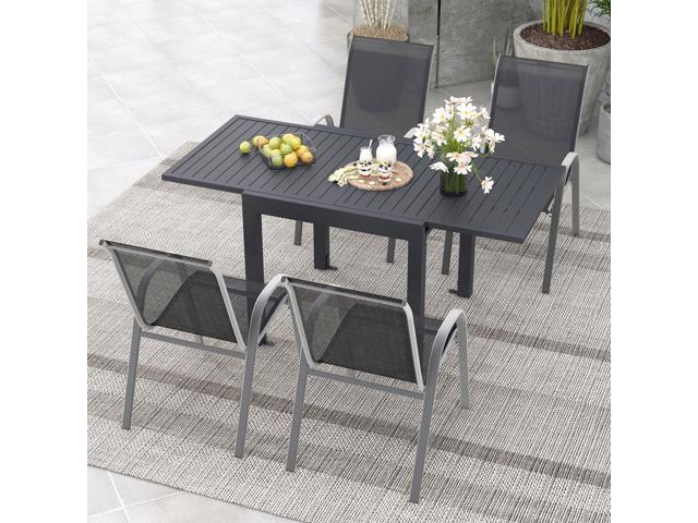 Click here for SlickBlue Outdoor Dining Table Set with Extendable... prices