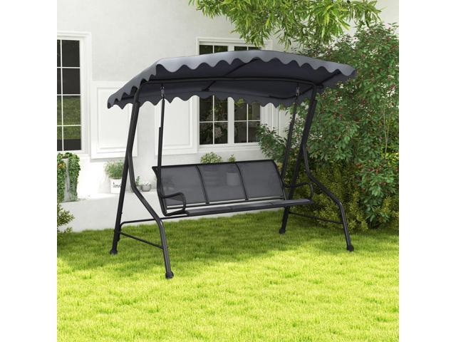 Click here for SlickBlue 3-Seat Outdoor Porch Canopy Swing with A... prices