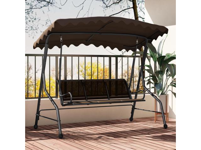 Click here for SlickBlue 3-Seat Outdoor Porch Canopy Swing with A... prices