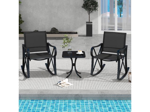 Click here for SlickBlue 3 Piece Patio Rocking Set with Smooth Ro... prices
