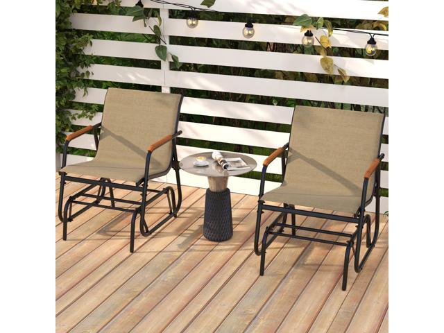 Click here for SlickBlue Patio Glider Chair Set of 2 with Curved... prices