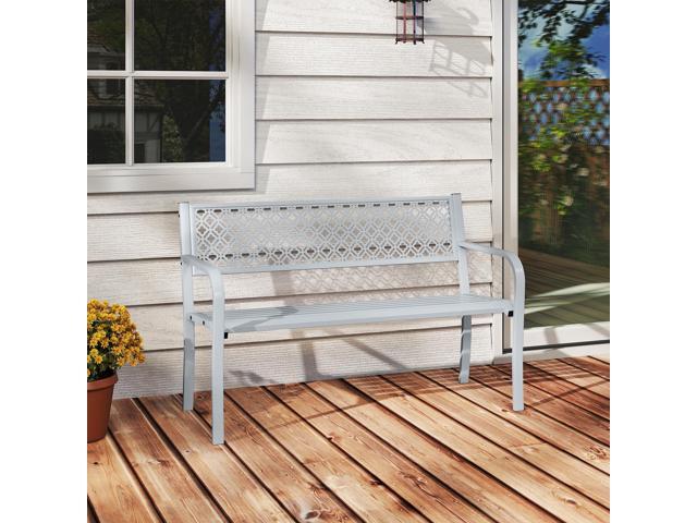 Click here for SlickBlue 50 Inches Outdoor Garden Bench with Geom... prices