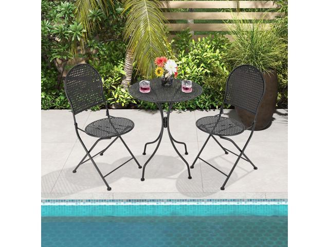 Click here for SlickBlue 3 Pieces Patio Bistro Set Outdoor Conver... prices