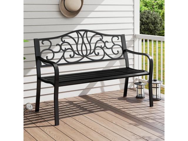Click here for SlickBlue 50 Inches Outdoor Garden Bench with Flor... prices