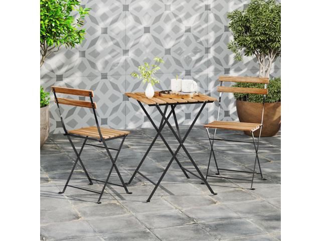 Click here for SlickBlue 3 Piece Patio Acacia Wood Bistro Set wit... prices