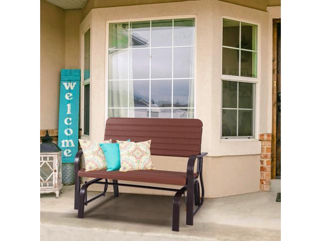 Click here for SlickBlue 2-Seat Porch Glider with HDPE Back Seat... prices