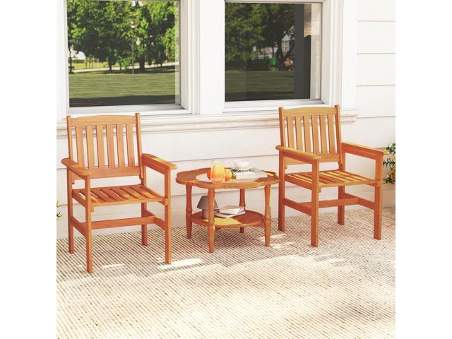 Click here for SlickBlue Wooden Patio Chairs Set of 2 with Inclin... prices