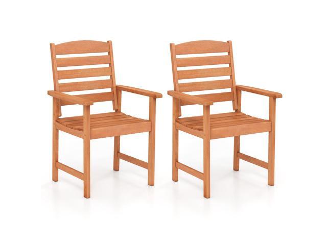 Click here for SlickBlue Outdoor Wooden Dining Chairs with Inclin... prices