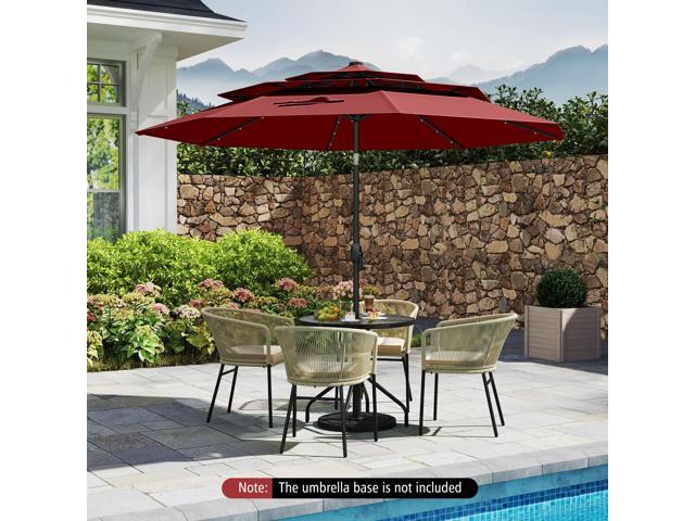 Click here for SlickBlue 10 Feet Solar Patio Umbrella with 32 LED... prices