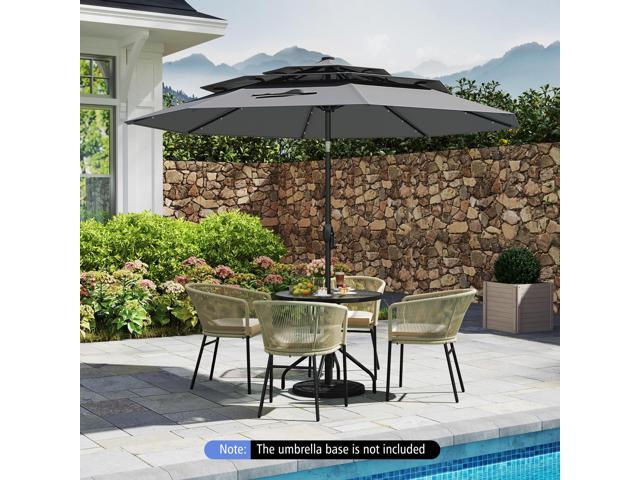 Click here for SlickBlue 10 Feet Solar Patio Umbrella with 32 LED... prices