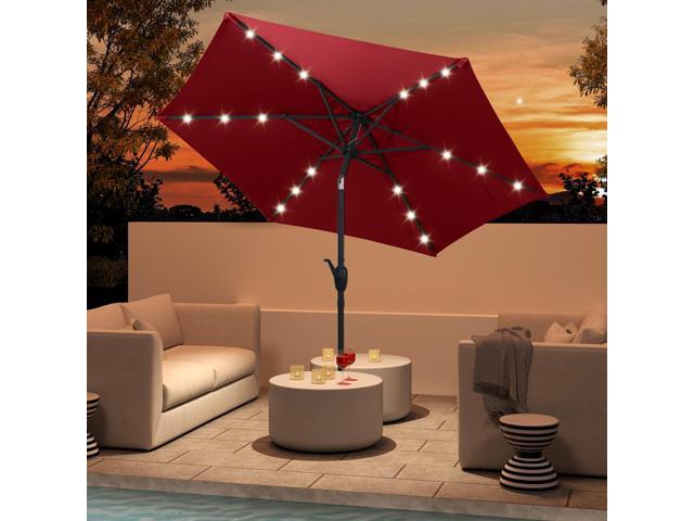 Click here for SlickBlue 7.5 Feet Solar Powered Patio Umbrella wi... prices