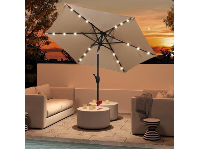 Click here for SlickBlue 7.5 Feet Solar Powered Patio Umbrella wi... prices