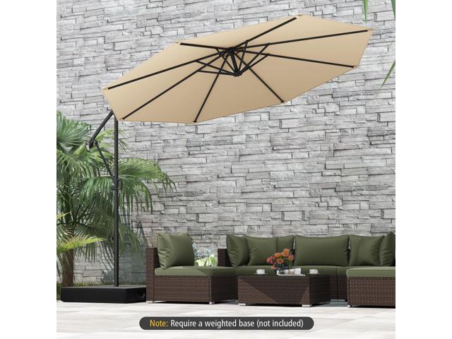 Click here for SlickBlue 10 Feet Offset Hanging Umbrella with Bas... prices