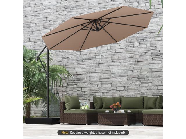 Click here for SlickBlue 10 Feet Offset Hanging Umbrella with Bas... prices