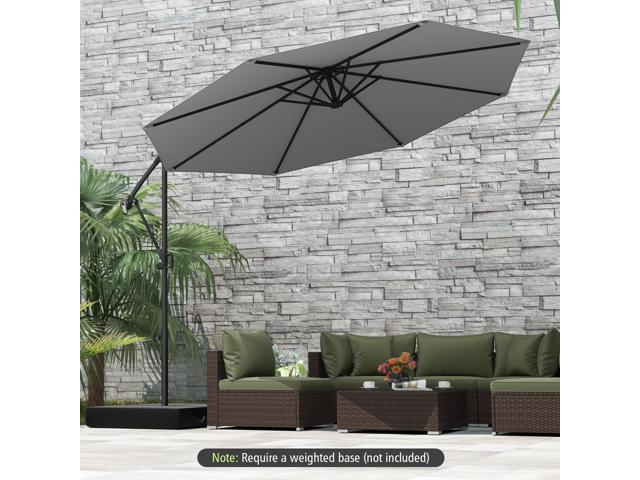 Click here for SlickBlue 10 Feet Offset Hanging Umbrella with Bas... prices