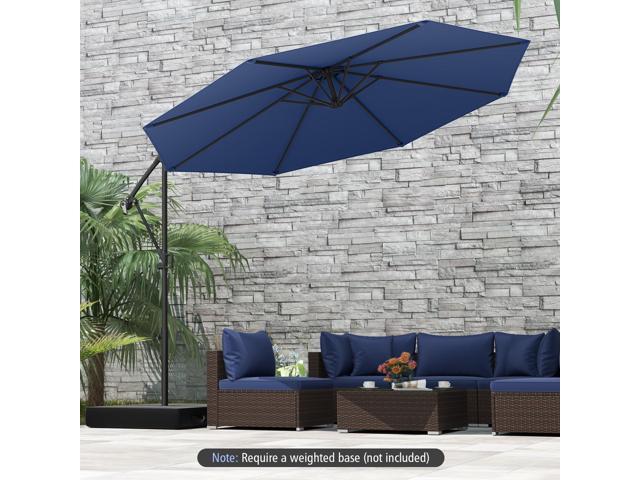 Click here for SlickBlue 10 Feet Offset Hanging Umbrella with Bas... prices