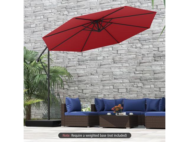 Click here for SlickBlue 10 Feet Offset Hanging Umbrella with Bas... prices