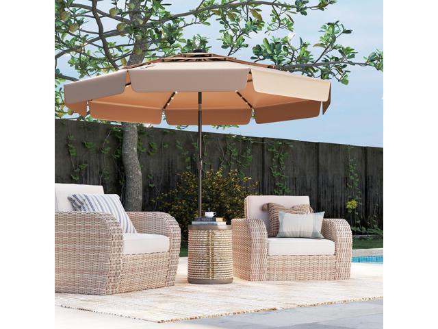 Click here for SlickBlue 10 Feet Solar Patio Umbrella with 3-Tier... prices