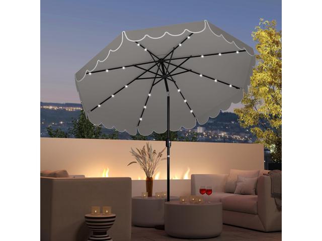 Click here for SlickBlue 9.3 FT Solar Patio Umbrella with 24 LED... prices