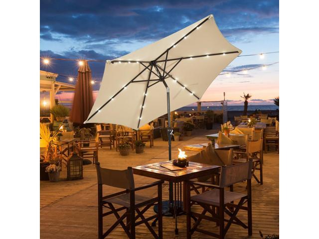 Click here for SlickBlue 9 Feet Solar LED Lighted Patio Market Um... prices
