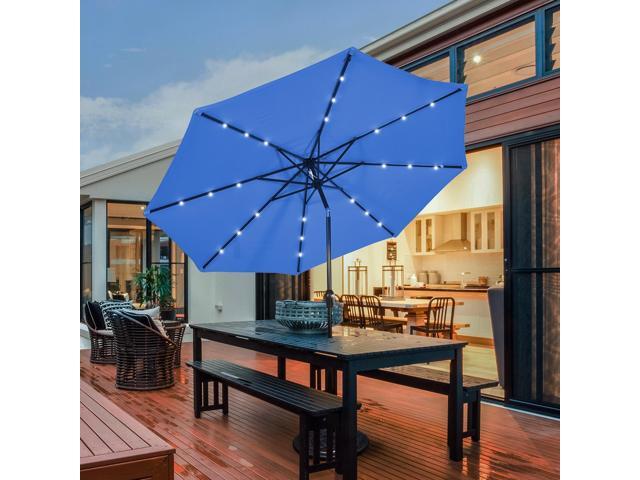 Click here for SlickBlue 10 Solar LED Lighted Patio Market Umbrel... prices
