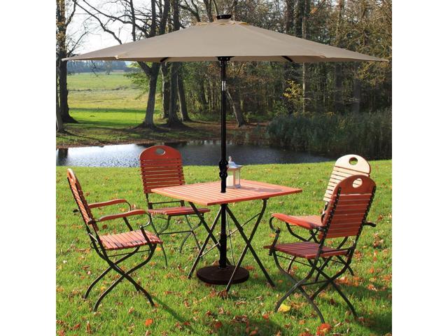 Click here for SlickBlue 9FT Patio Solar Umbrella LED Patio Marke... prices