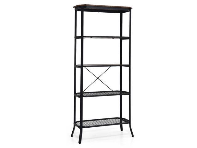 Click here for SlickBlue Industrial 5-Layer Bookshelf with Out-St... prices