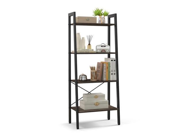 Click here for SlickBlue 4-Tier Bookshelf with Metal Frame and Ad... prices