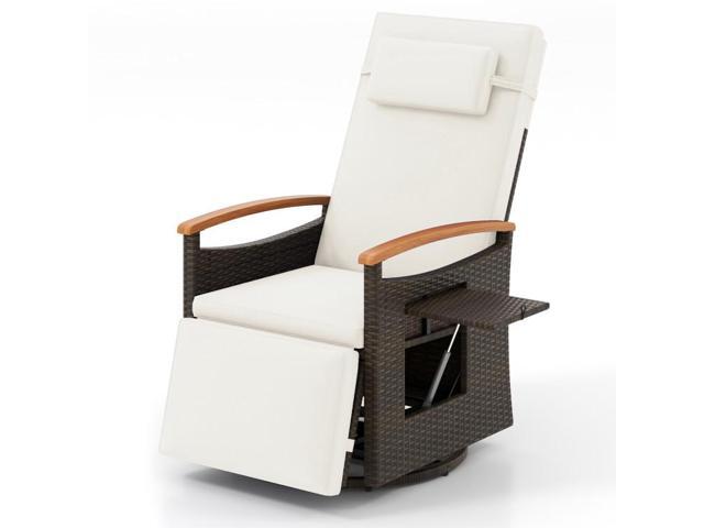 Click here for SlickBlue Patio Rattan 360° Swivel Recliner Chair... prices