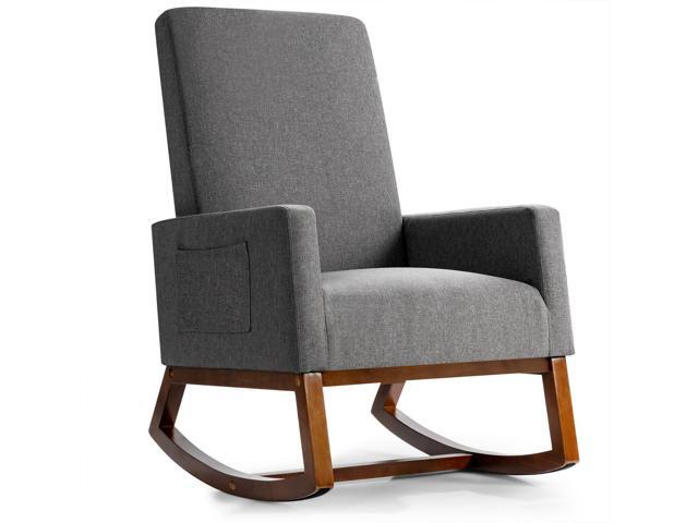 Click here for Upholstered High-Back Rocking Lounge Chair with Si... prices