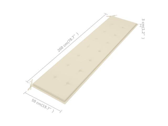 Click here for vidaXL Garden Bench Cushion Cream 200x50x4 cm Oxfo... prices