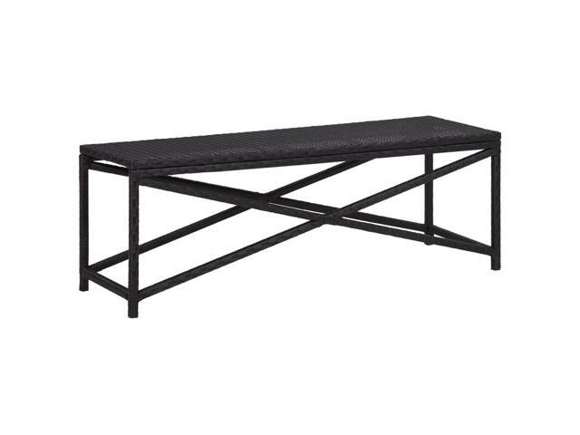 Click here for vidaXL Patio Bench 47.2 Poly Rattan Black prices