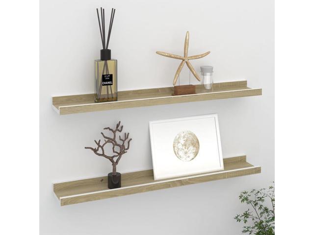 Click here for vidaXL Wall Shelves 2 pcs White and Sonoma Oak 23.... prices