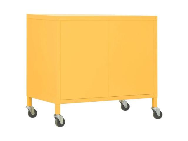 Click here for vidaXL Storage Cabinet Mustard Yellow 23.6x13.8x22... prices