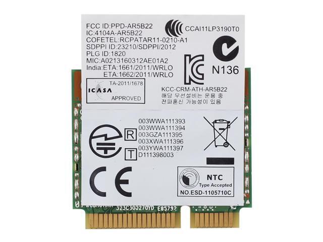 Click here for Atheros AR5B22 Dual band Wireless Half Mini PCI-E... prices